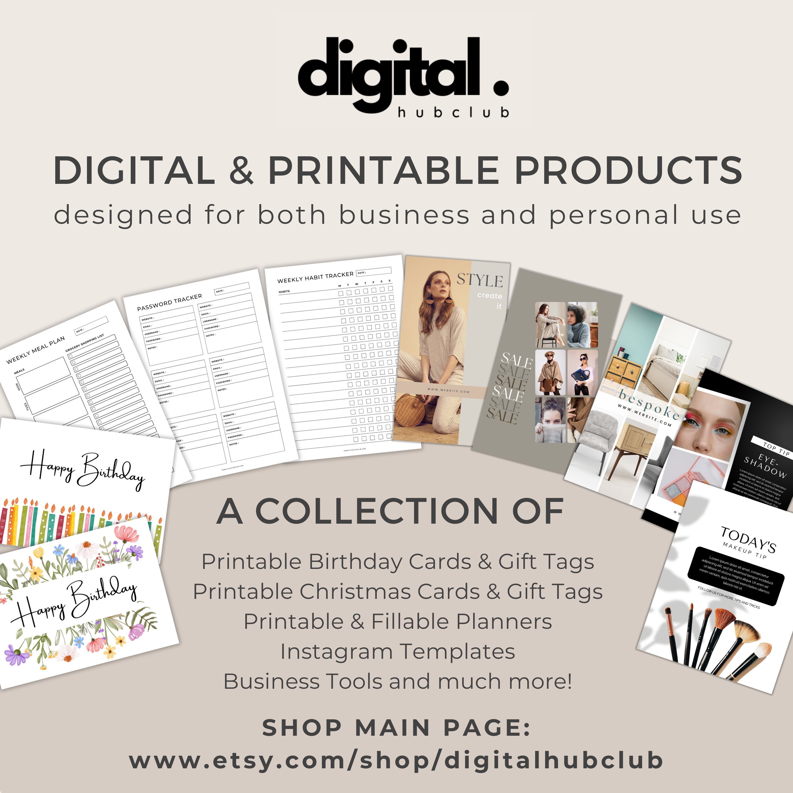 Weekly Planner Printable and Fillable, Digital Weekly Organiser, Weekly ...