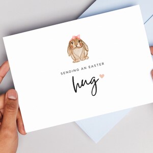 Easter Bunny Card Printable, Bunny Design, Easter Greetings, DIY Easter ...