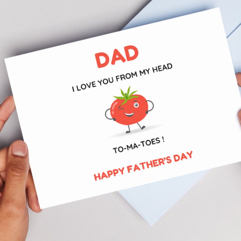 Printable Father's Day Card, Funny Dads Day DIY Greeting Card, Print at ...