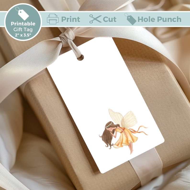 Fairy Gift Tags, Printable Children's Gift Tags, 6 Party Gift Tags ...