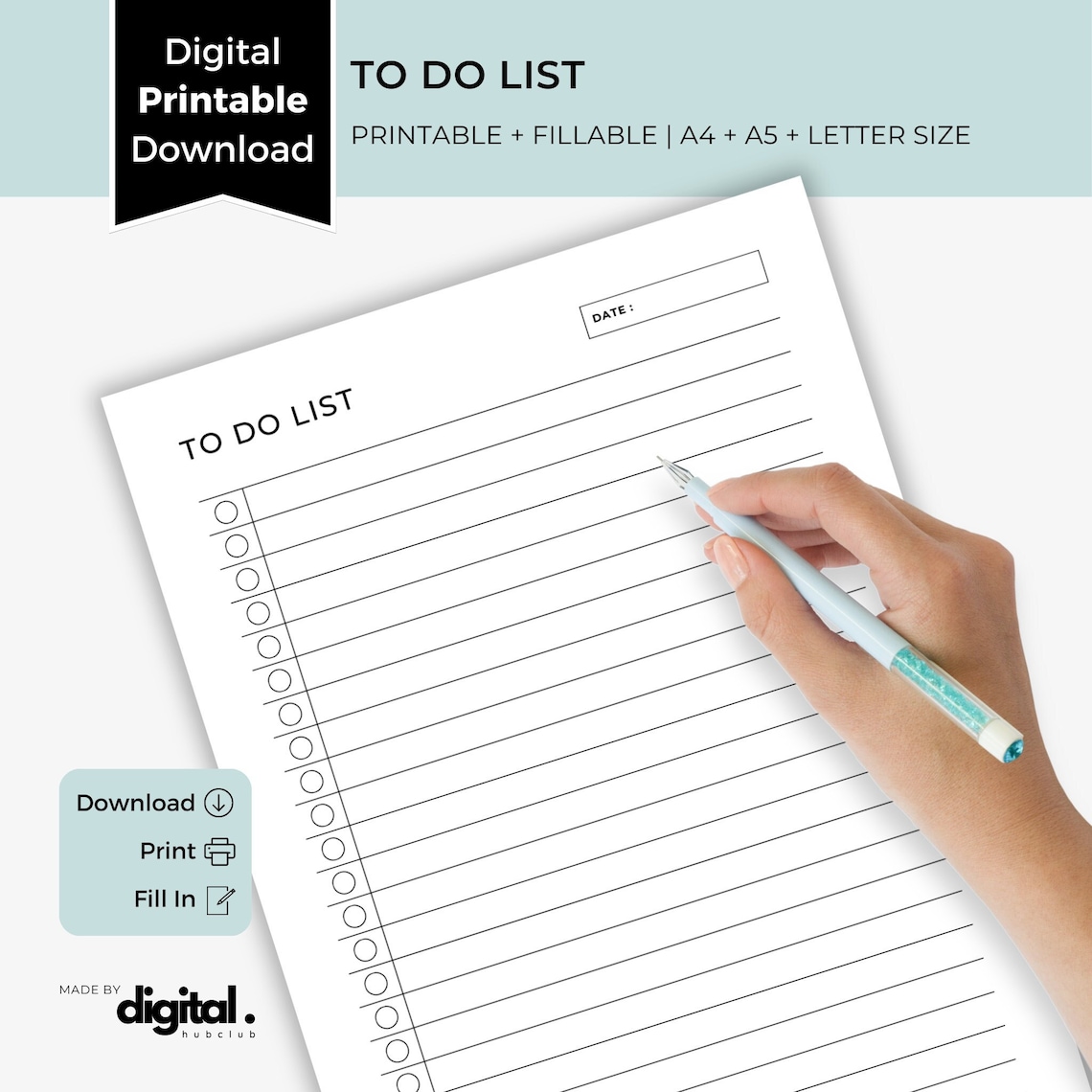 To Do List Printable, Productivity Planner Printable, Printable and ...