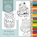 25 Colouring Pages for Kids Printable, Cute Sweet Treats Colouring ...