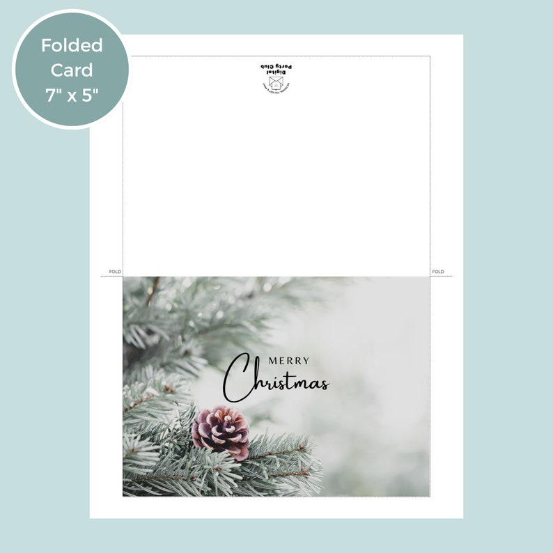 Christmas Card Digital Download Printable, Merry Christmas Card, Print ...