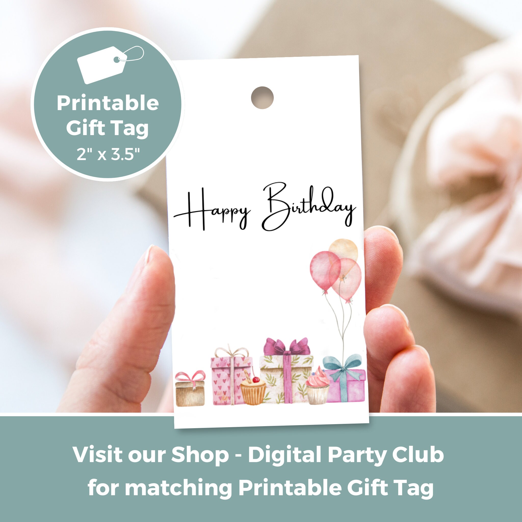 Printable Birthday Card, Birthday Card Presents, Happy Birthday Card ...