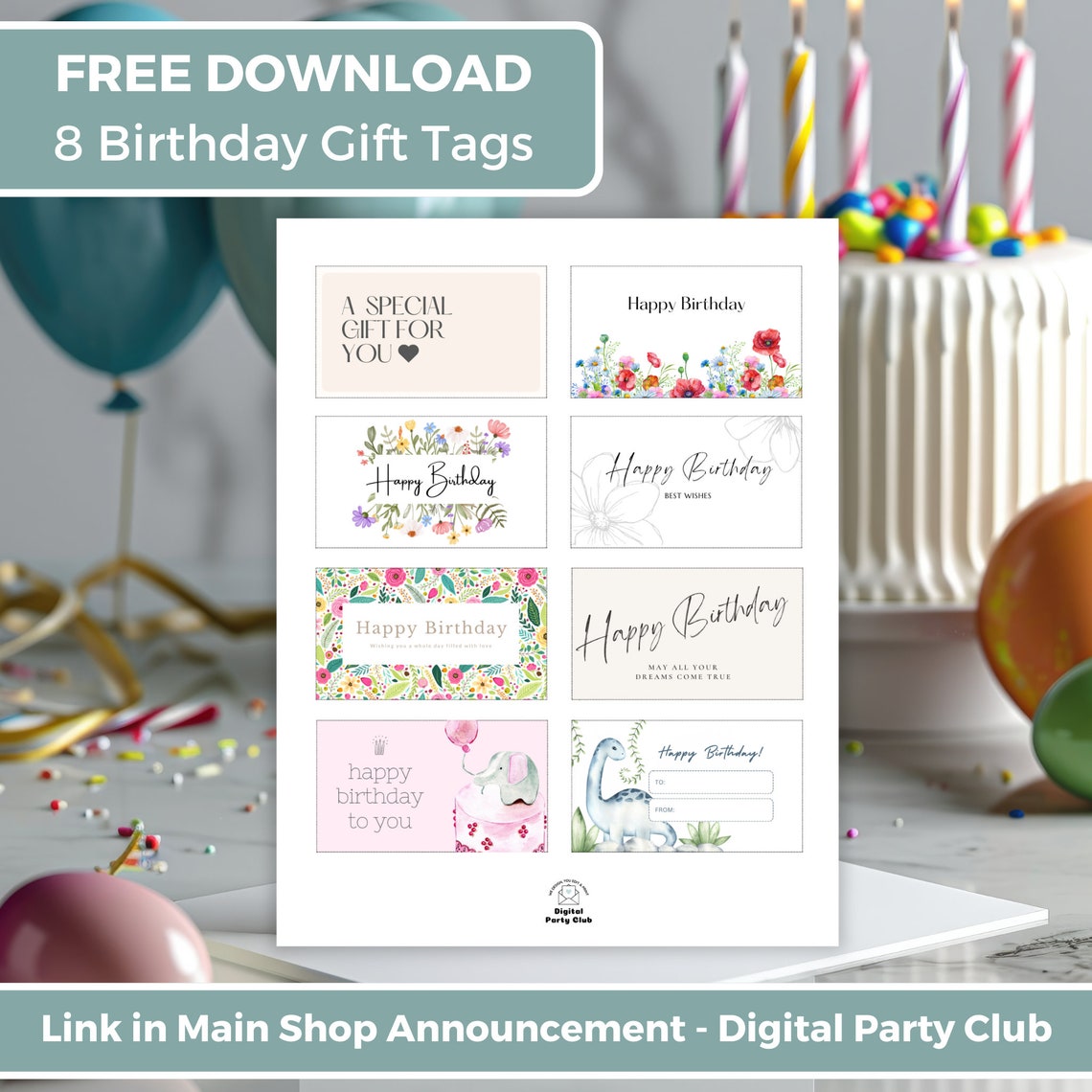 Printable Birthday Card With Woodland Animals, Woodland Scene Instant ...