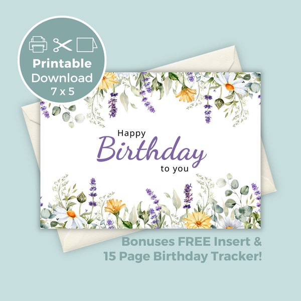 Birthday Card Purple - Etsy