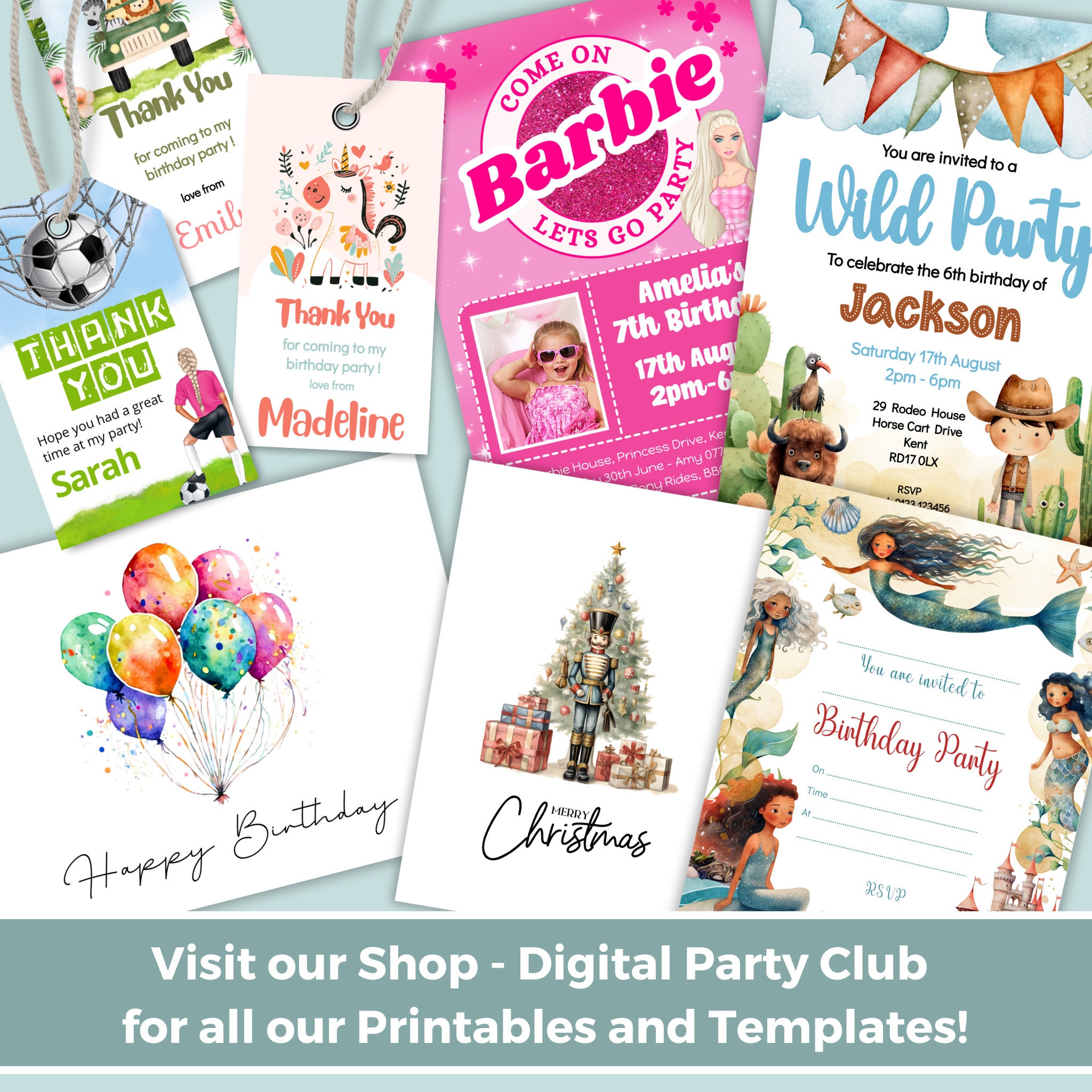 Printable Birthday Gift Tag Instant Download, Favour Tag Balloons ...