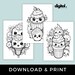 25 Colouring Pages for Kids Printable Cute Sweet Treats - Etsy