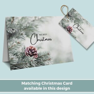 Printable Christmas Gift Tag Instant Download, Christmas Winter Scene ...