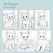 30 Colouring Pages for Kids Printable Cute Cats Colouring - Etsy