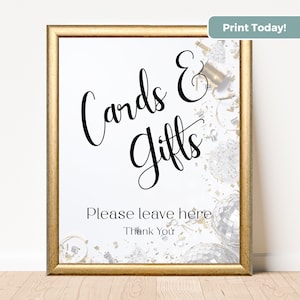 Printable Cards and Gifts Sign Surprise Adult Birthday Party, Printable ...