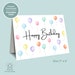 Birthday Card Set, Birthday Card Bundle, Set of 4 Printable Birthday ...