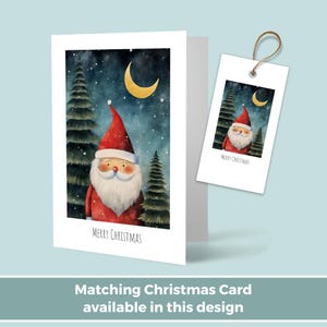 Printable 2x3.5 Christmas Gift Tags, Santa Claus Holiday Tags, DIY ...