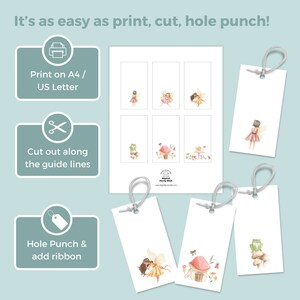 Fairy Gift Tags, Printable Children's Gift Tags, 6 Party Gift Tags ...