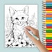30 Colouring Pages for Kids Printable Cute Cats Colouring - Etsy