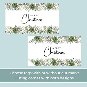 Printable Christmas Gift Tag Instant Download, Festive Christmas Favour ...