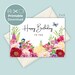 Printable Birthday Card With Flowers, Happy Birthday Card Printable ...