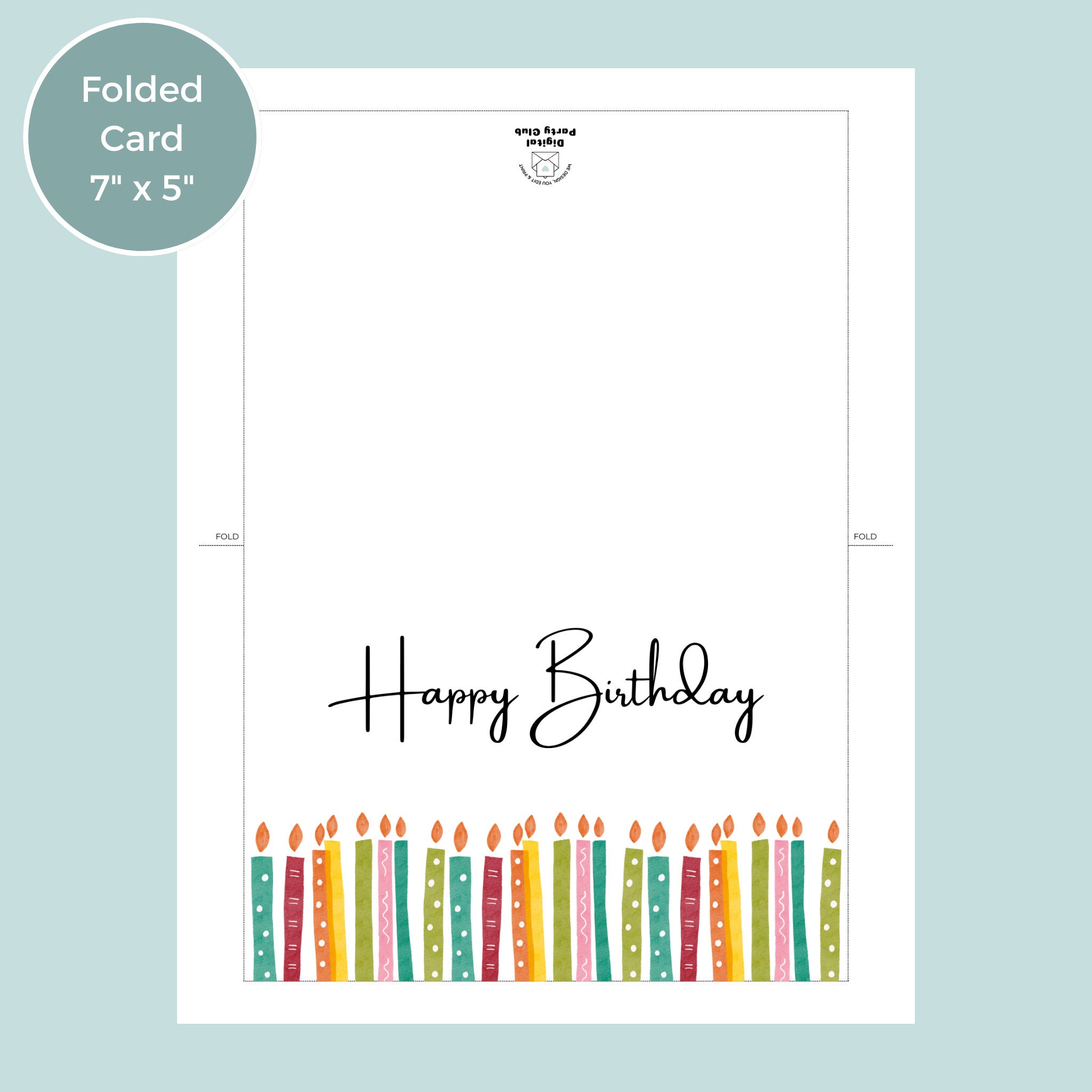 Birthday Card Set, Birthday Card Bundle, Set of 4 Printable Birthday ...