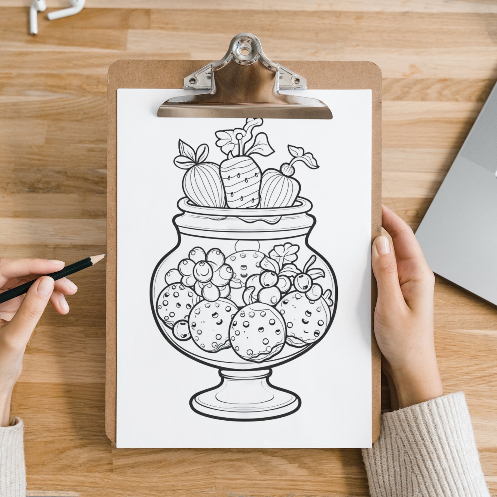 25 Colouring Pages for Kids Printable, Cute Sweet Treats Colouring ...