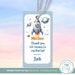 Editable Boys Rocket Ship Birthday Thank You Tag | Space Theme Party ...