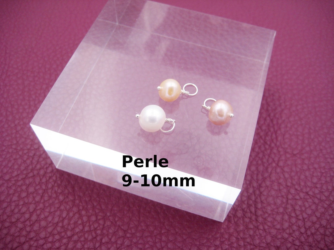 Pearl Necklace Pendant, 9-10 Mm, White, Peach, Beige, Freshwater Pearl, Cultured Pearl, Natural ...