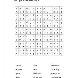 Word Search Read Write Inc Phonics Green Words Set 2 EYFS First 6 ...