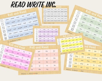 Roll and Read - Read Write Inc - RWI Red Word Colourful Board Games for ...