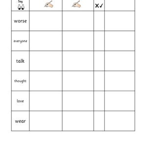 Look Cover Write Check - Read Write Inc Phonics - Red Words Spellings ...