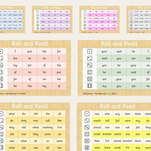 Read Write Inc Phonics Game Roll and Read Red Words EYFS - Etsy