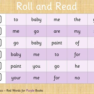 Read Write Inc Phonics Game - Roll and Read - Red Words - EYFS - Etsy