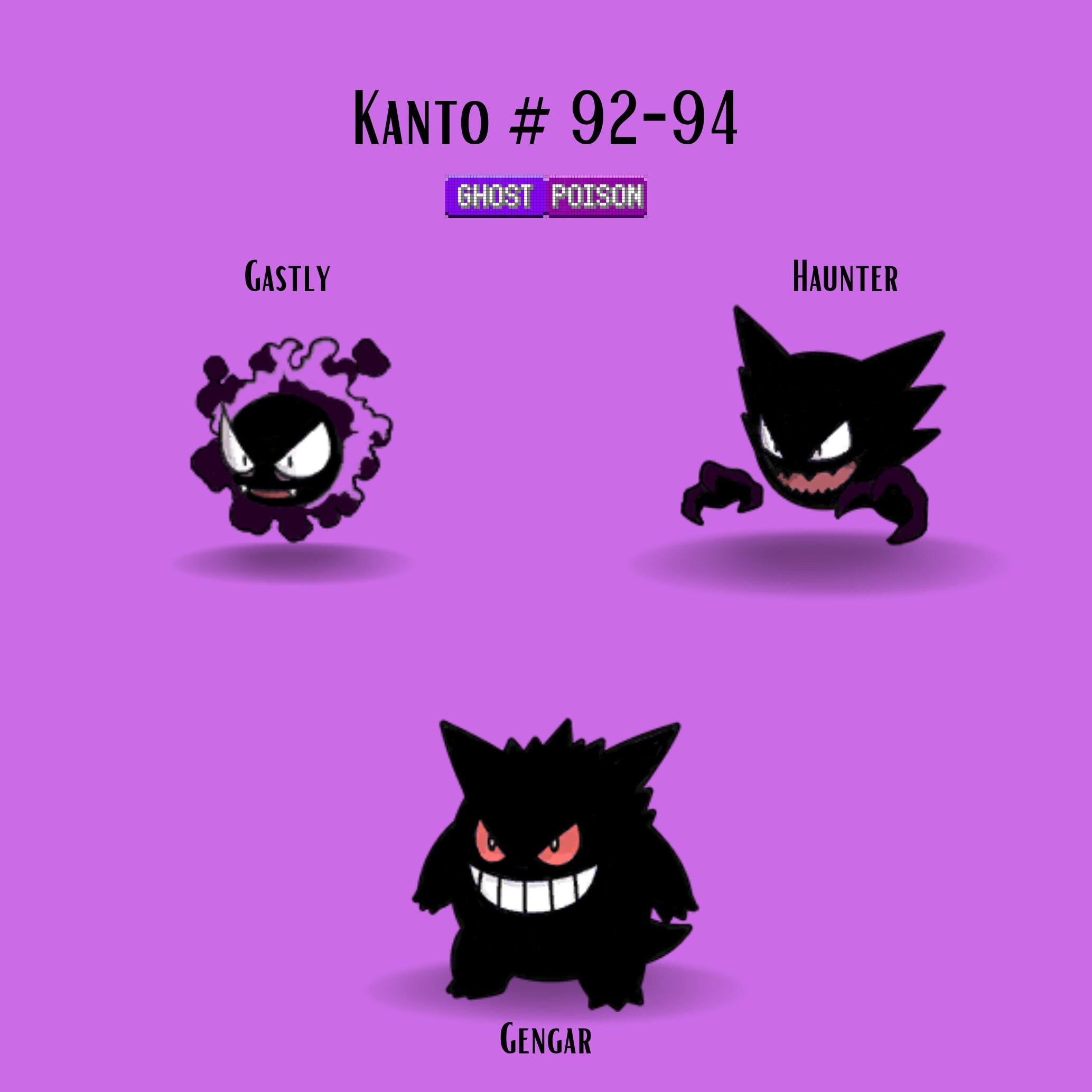 Pokemon Gengar Line - Etsy