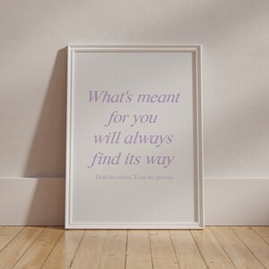 Wall Art Print Trendy Purple Aesthetic Room Decor Poster Dorm Print ...