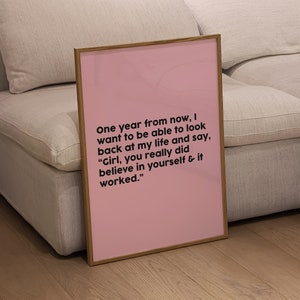 That Girl Poster Trendy Pink That Girl Wall Art It Girl Print Girly ...