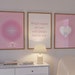 Purple Poster Set Light Purple Posters Purple Aura Wall Prints Positive ...