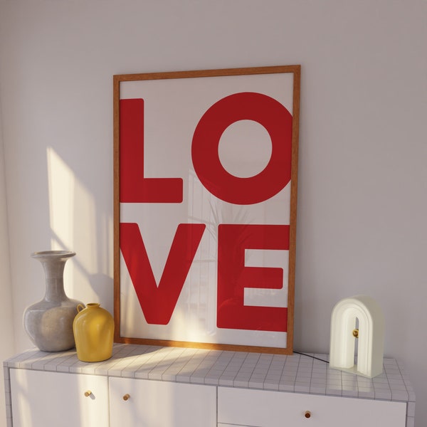 Red Wall Art - Etsy