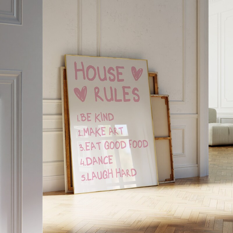 House Rules Art - Etsy