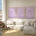 Purple Poster Set Light Purple Posters Purple Aura Wall Prints Positive ...