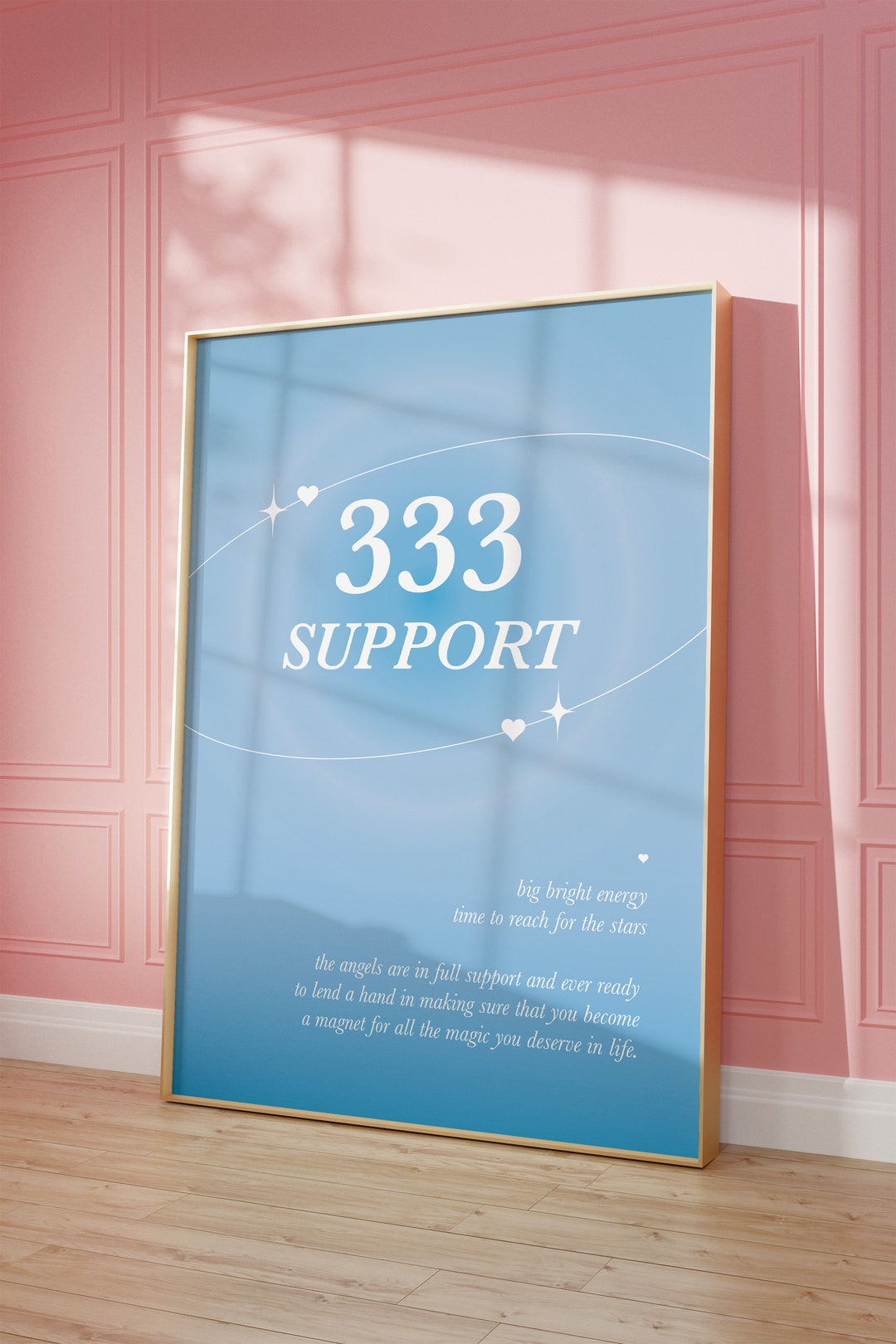 Blue 333 Angel Number Print 333 Blue Wall Art Trendy Blue 333 - Etsy
