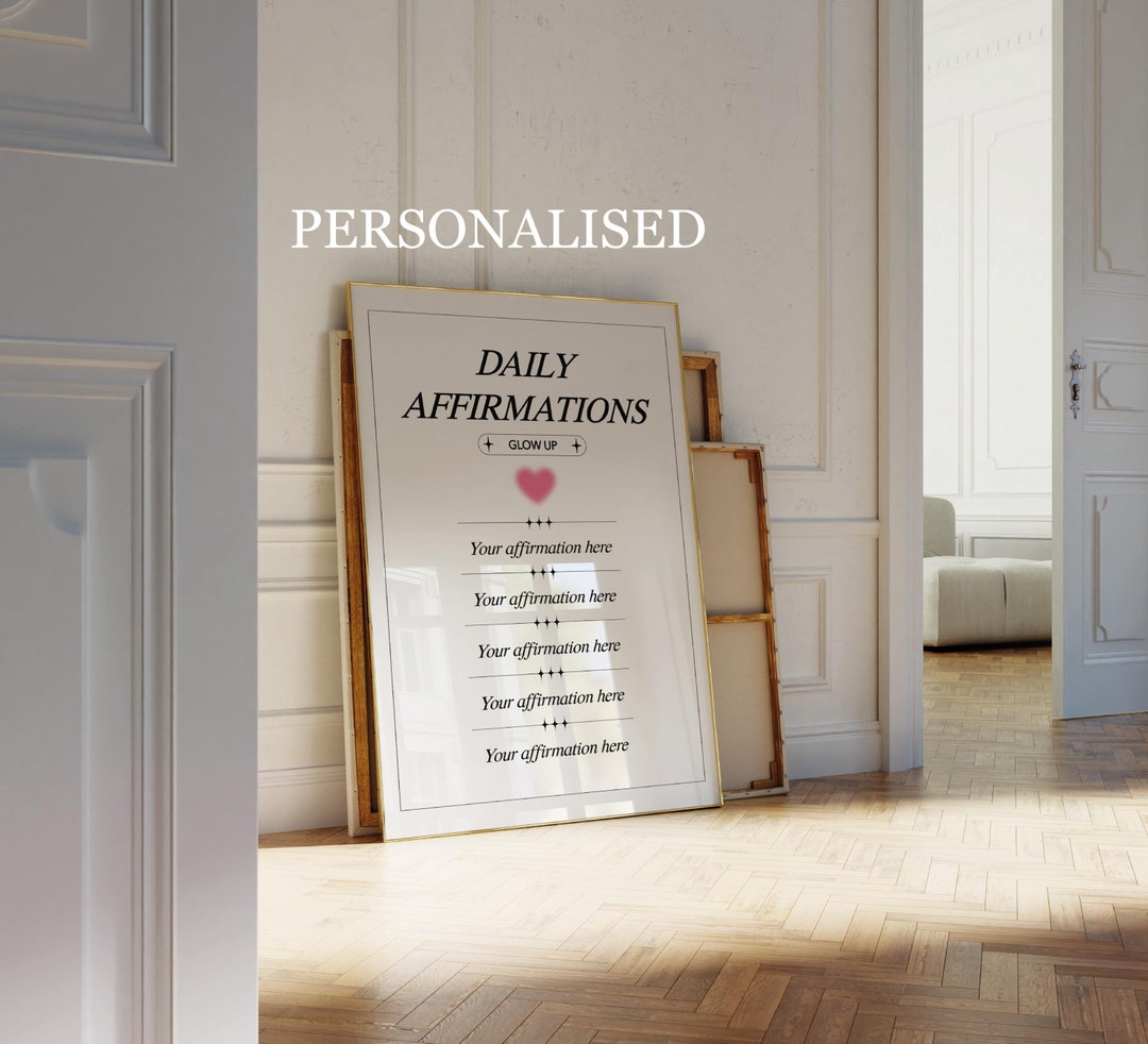 Personalised Daily Affirmations Wall Art Positive Affirmations Poster ...