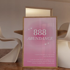Pink Angel Numbers Poster Set Pink 111 Print 222 Poster 333 - Etsy