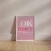 Motivational Quote Wall Art Pink Wall Decor Uplifting Message Wall ...