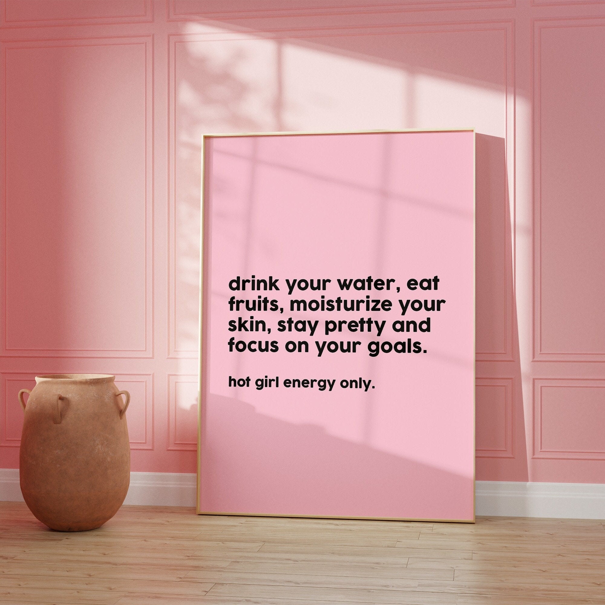 That Girl Pink Poster Trendy That Girl Wall Art It Girl Aesthetic ...