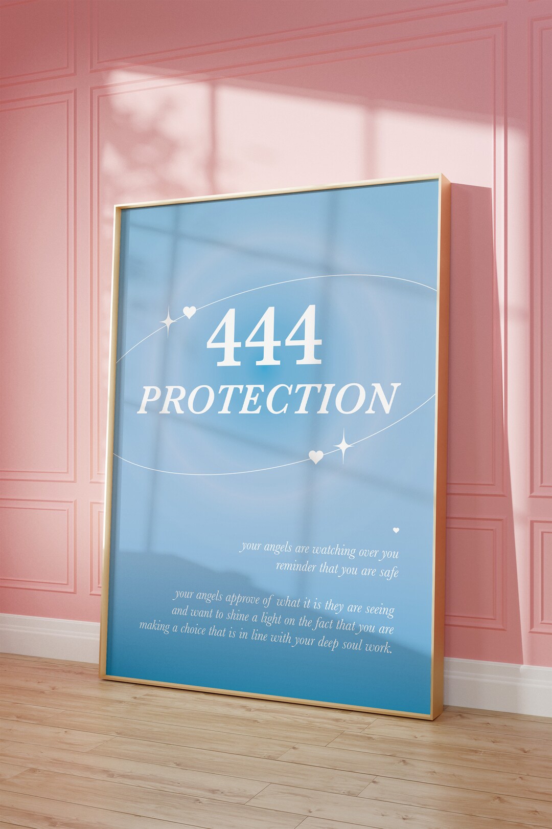 Blue 444 Angel Number Print 444 Blue Wall Art Trendy Blue 444 - Etsy