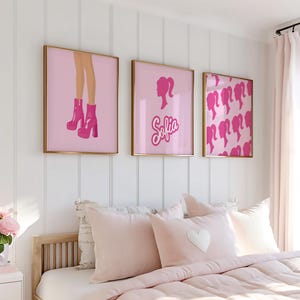 Barb Personalised Name Print Poster Set Barb Girls Bedroom Decor Barb ...