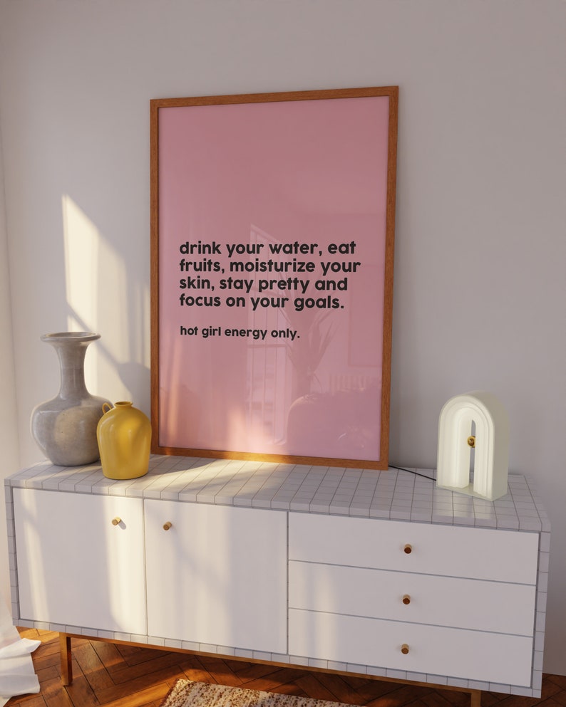 That Girl Pink Poster Trendy That Girl Wall Art It Girl Aesthetic ...