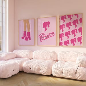 Barb Personalised Name Print Poster Set Barb Girls Bedroom Decor Barb ...