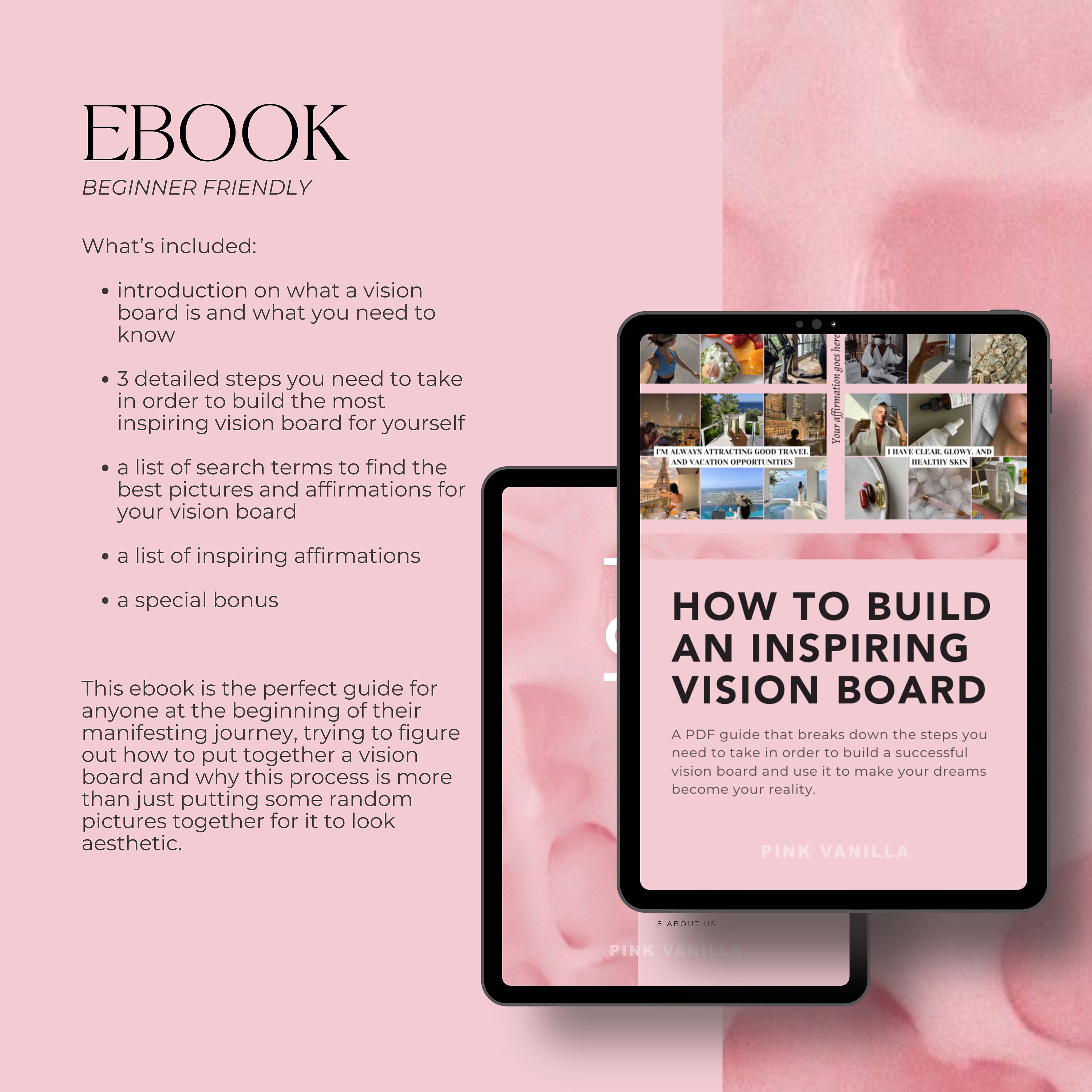 2024 Pink Vision Board Template Printable Editable 2024 Pink - Etsy