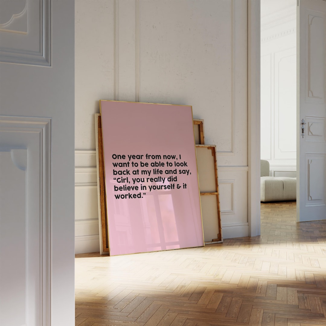 That Girl Poster Trendy Pink That Girl Wall Art It Girl Print Girly ...