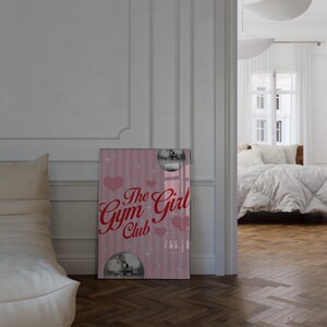 The Gym Girl Club Poster Pink and Red Girls Gym Decor Trendy Gym Wall ...