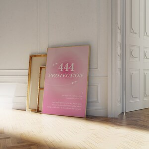 Pink Angel Number 444 Wall Art Trendy Pink 444 Aura Poster 444 Angel Number Pink Print - Etsy